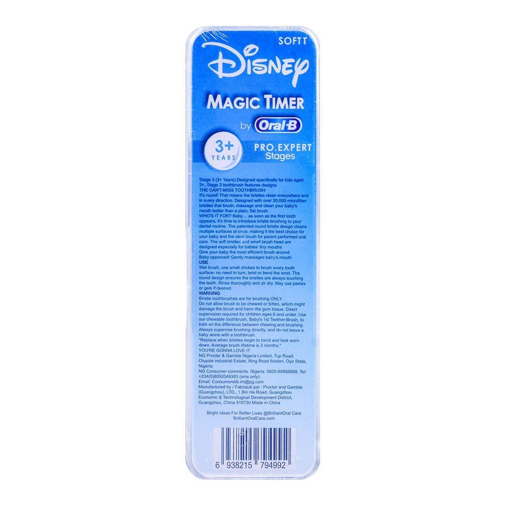 Buy Oral-B Disney Magic Timer Soft Toothbrush For Kids 3+ Years, Green ...