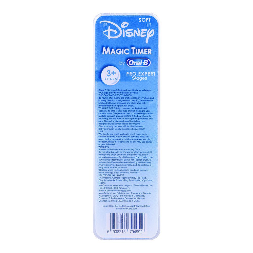 Buy Oral-B Disney Magic Timer Soft Toothbrush For Kids 3+ Years, Yellow ...