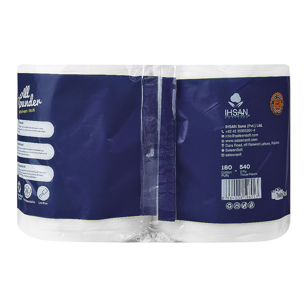 Order Sateen Soft All Rounder, Twin Kitchen Roll, Small, 2-Pack Online ...