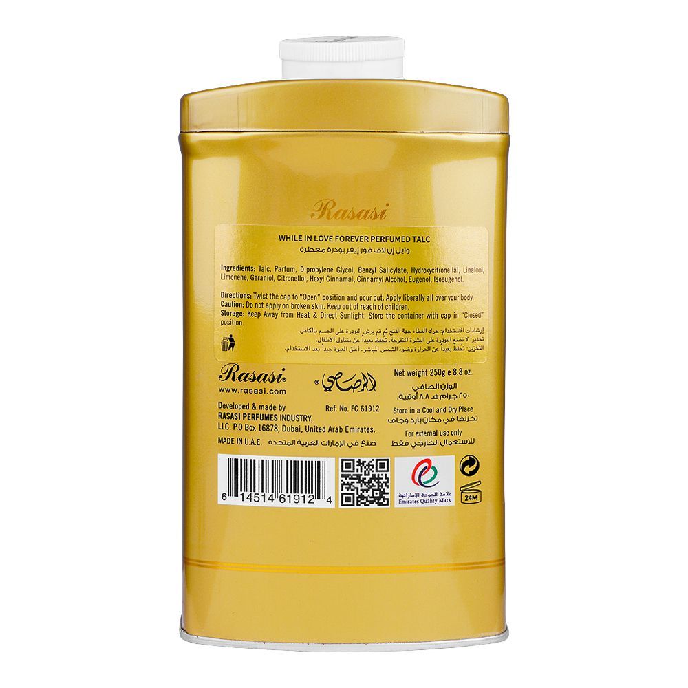 Purchase Rasasi While In Love Forever Perfumed Talcum Powder, 250g ...