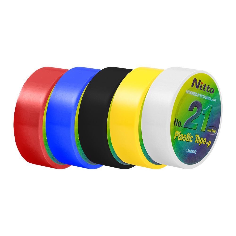 Buy Nitto Plastic Tape, Lead Free, 18mm, Yellow, No.21 Online at Best ...