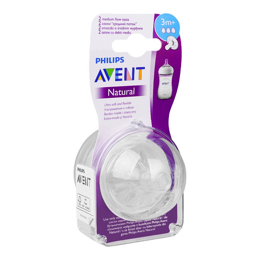 Order Philips Avent Natural 2.0 Teat, Medium Flow Nipples, For 3 ...