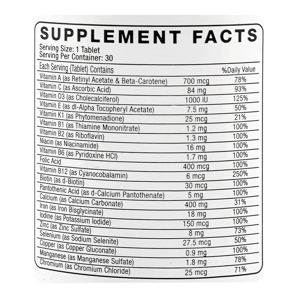 Route 2 Health Women's One Daily Multivitamins Dietary Supplement ...