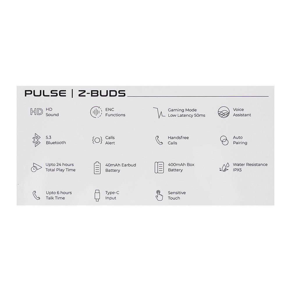 Purchase Zero Pulse Z ENC Wireless Earbuds, Dark Grey & Metal Black ...