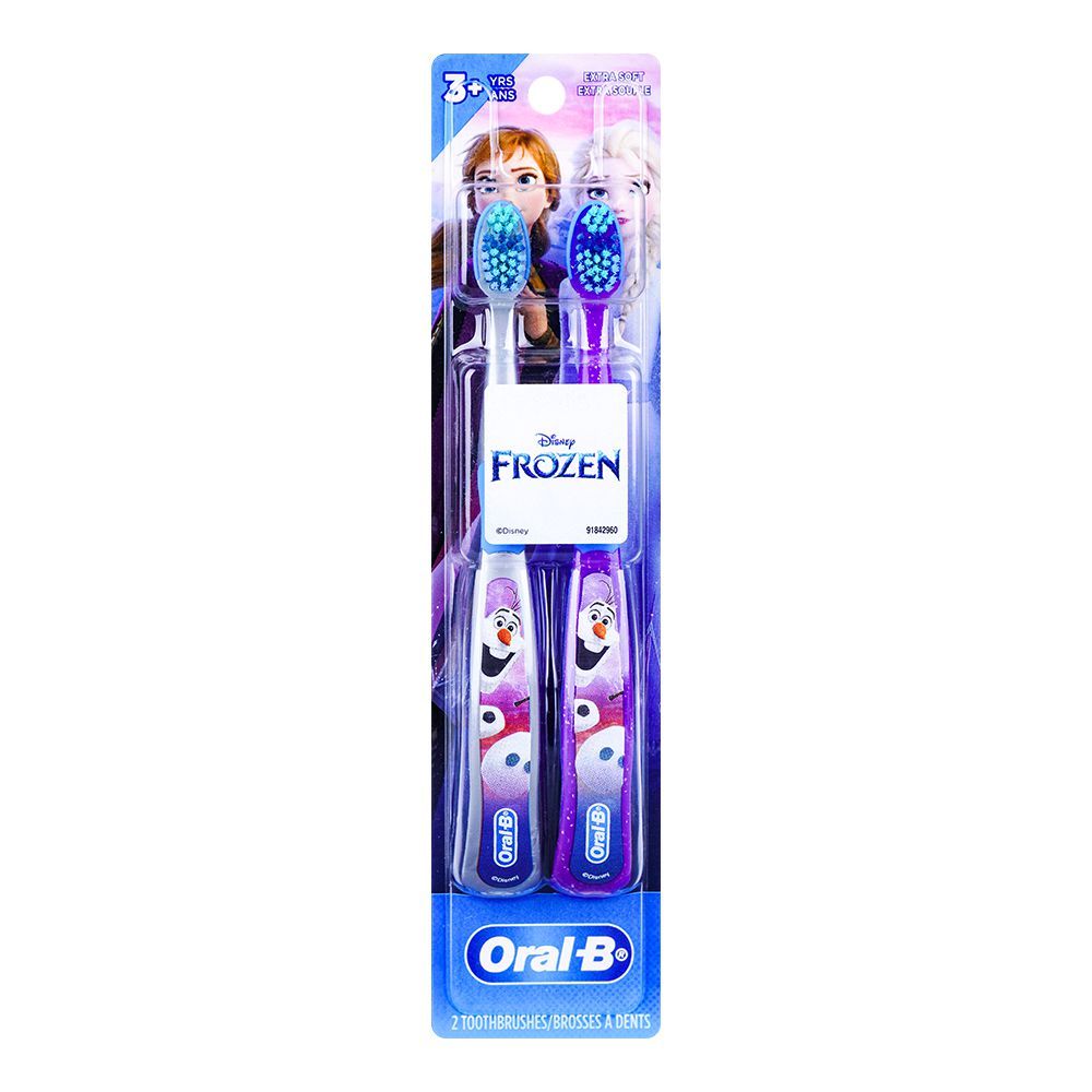 Order Oral-B Disney Frozen Toothbrush, 3+Years, Pack of 2, Extra Soft ...