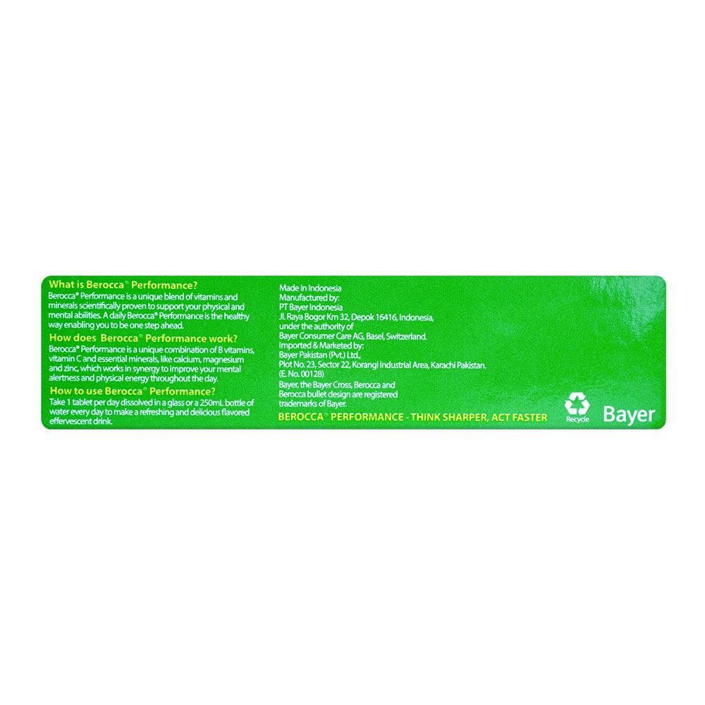 Purchase Berocca Performance Dietary Supplement, Mango Tablet, 15-Pack ...