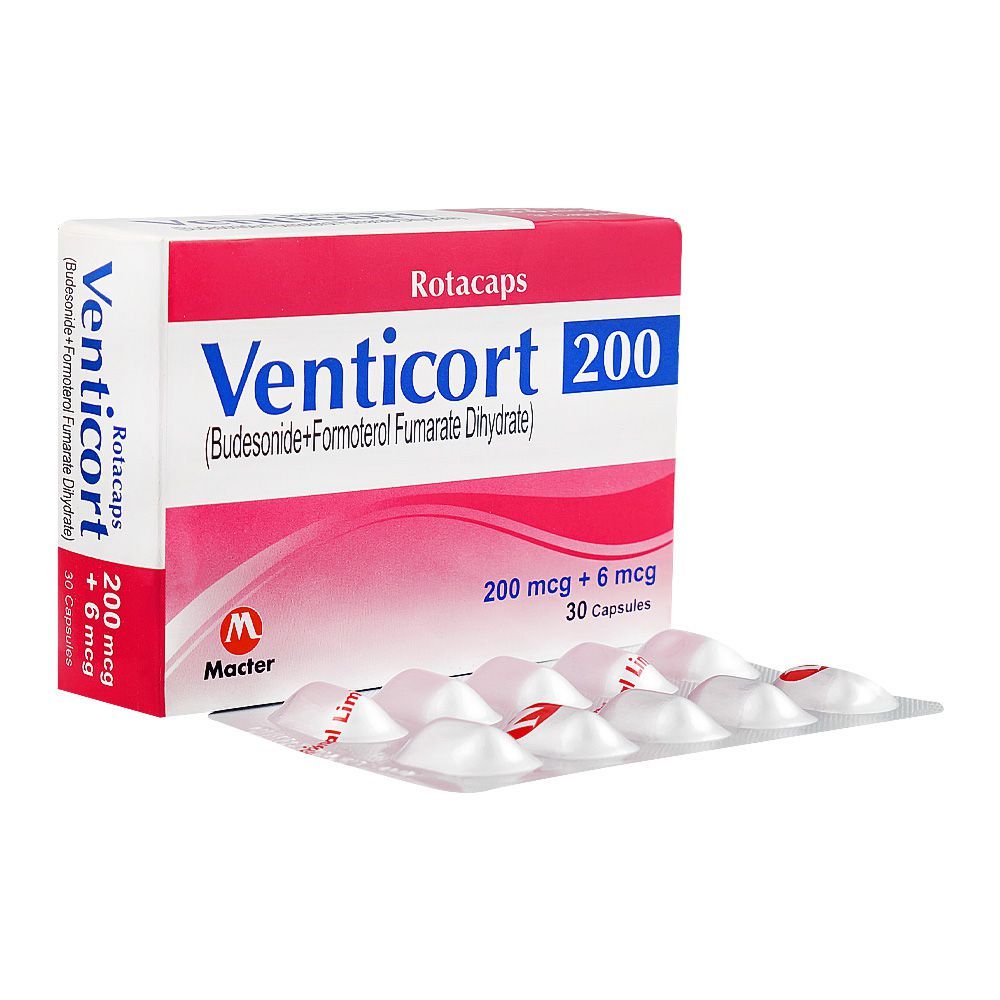 Macter Pharma Venticort Capsule, 200 + 6mg, 1-Strip