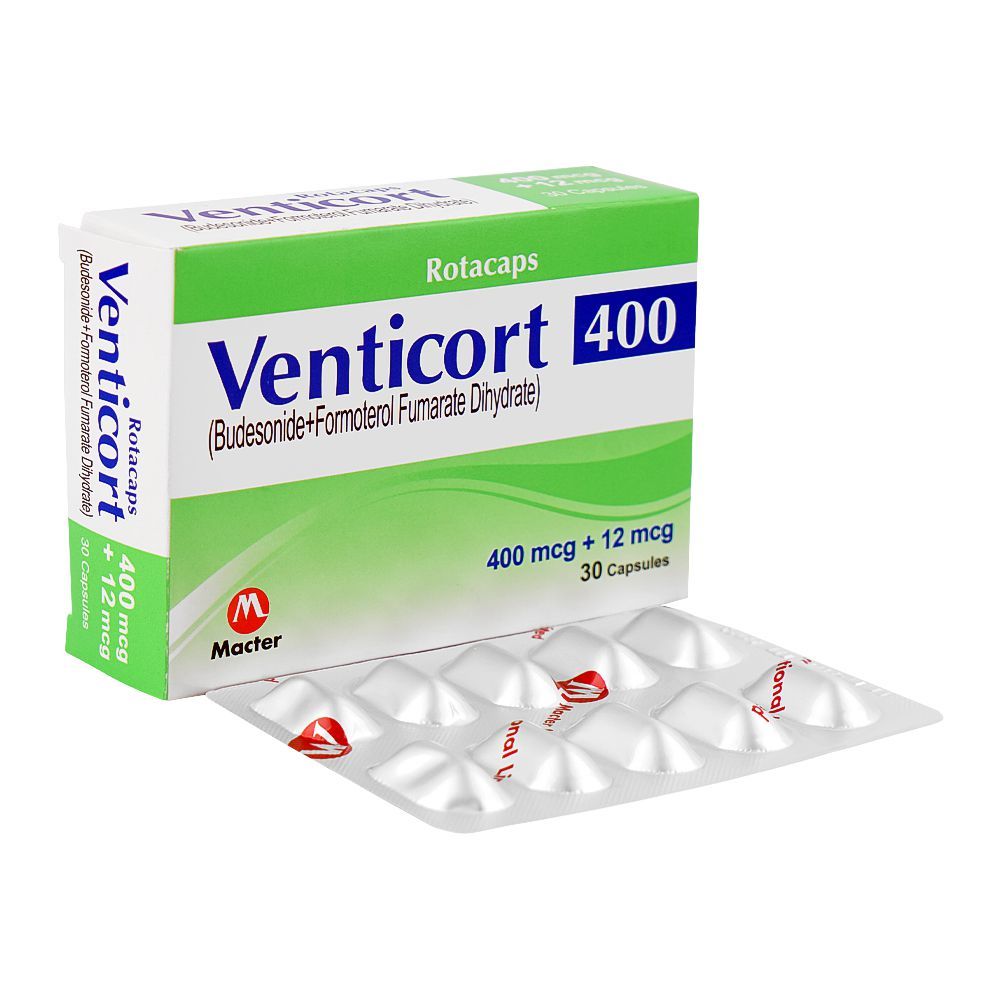 Macter Pharma Venticort Capsule, 400 + 12mg, 1-Strip