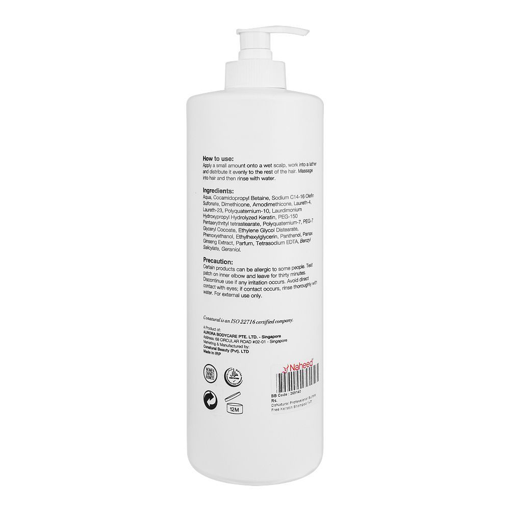Order CoNatural Professional Keratin Shampoo, Sulfate Free, 1Ltr Online ...