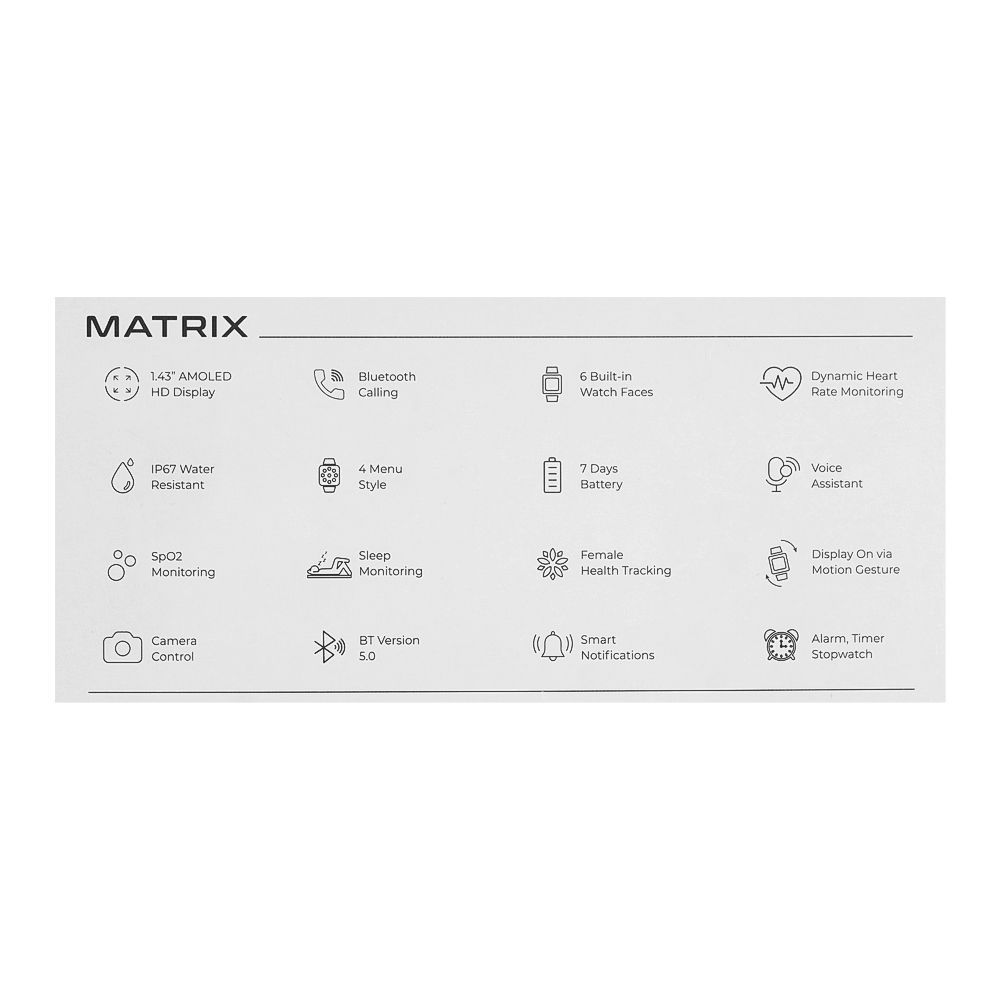 Buy Zero Matrix Pro 1.43" Amoled HD Display, Always on Display, Gold ...