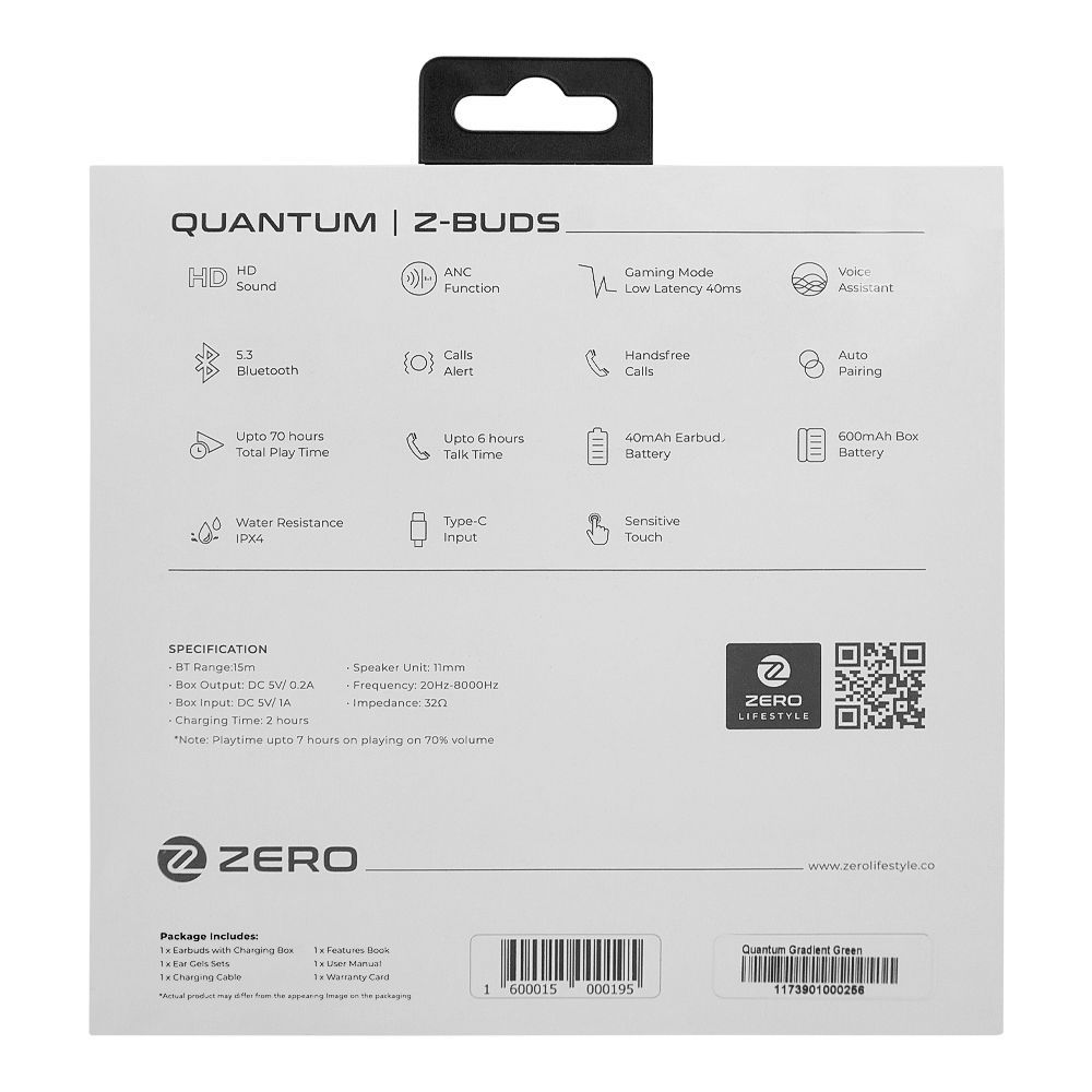Order Zero Quantum Z Buds True Wireless Earbuds, Aurora Green Online at Special Price in ...