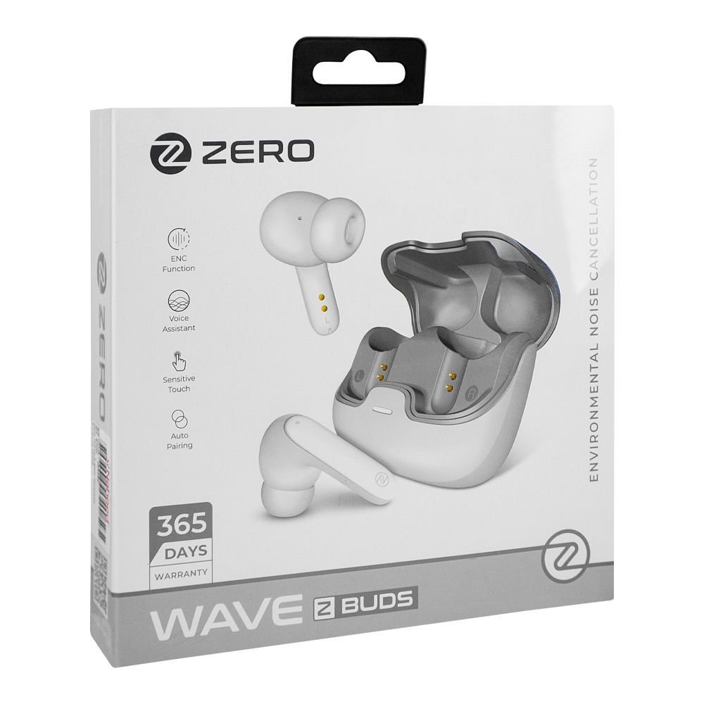 Buy Zero Wave Z ENC Wireless Earbuds, White Online at Best Price in ...