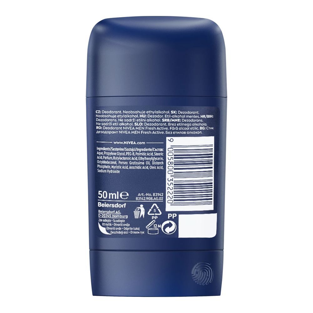 Order Nivea Men, 48H Fresh Active Infini Fresh Deodorant Stick, 50ml ...