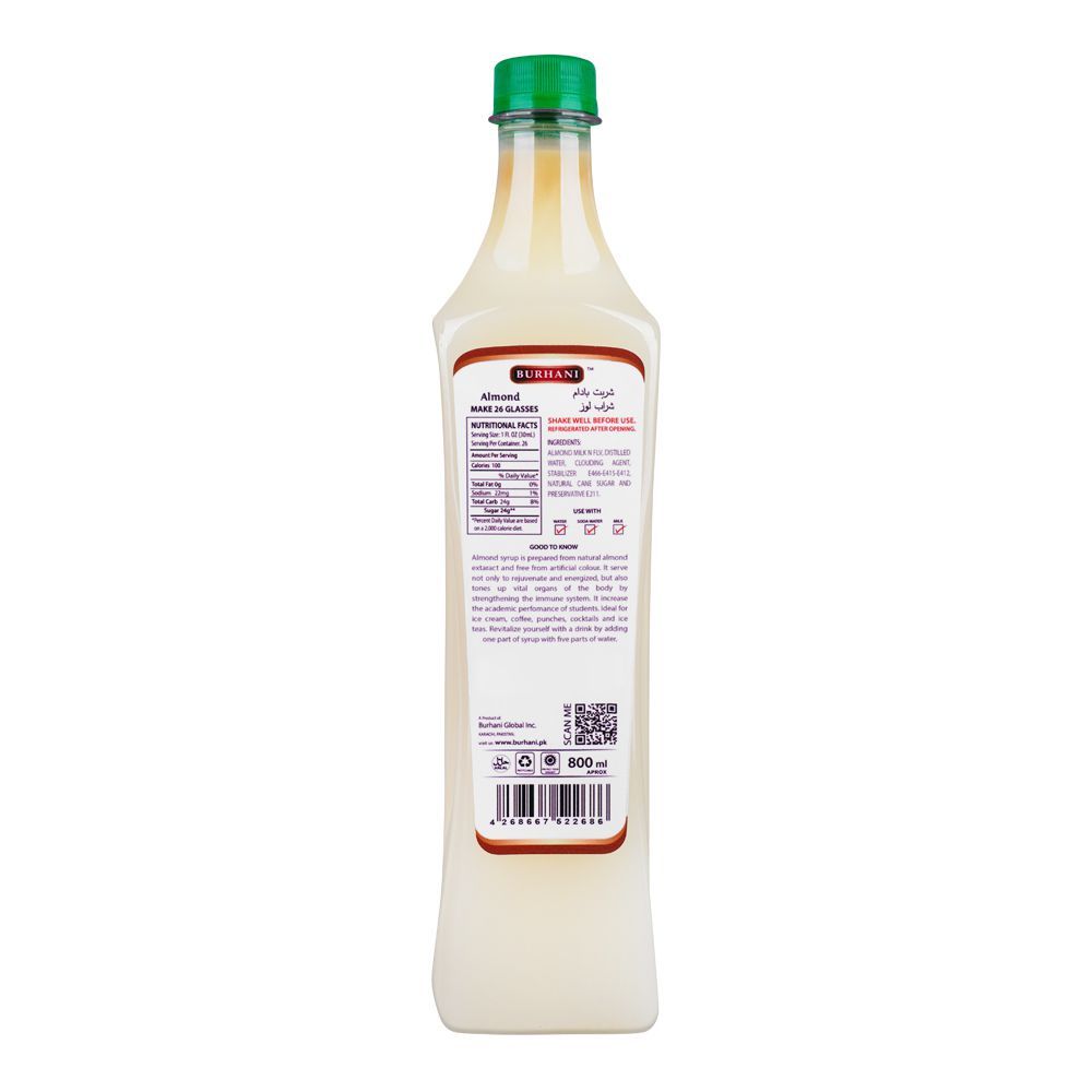 Purchase Burhani C-Zun Almond Syrup, 800ml Online at Special Price in ...