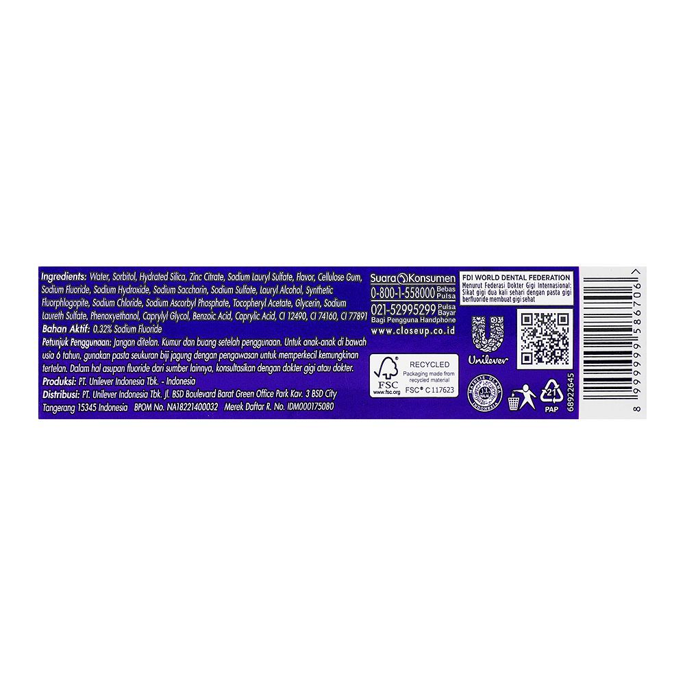 Order Closeup Fresh Multi Vitamin Tooth Paste, 100g Online at Best ...