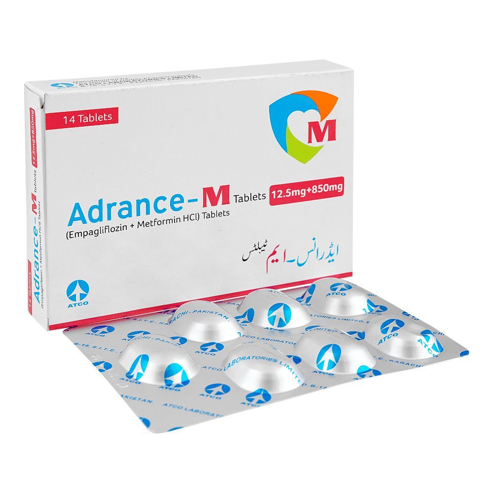 Adrance-M Tablets 12.5mg+850mg, Box (14 Tablets)