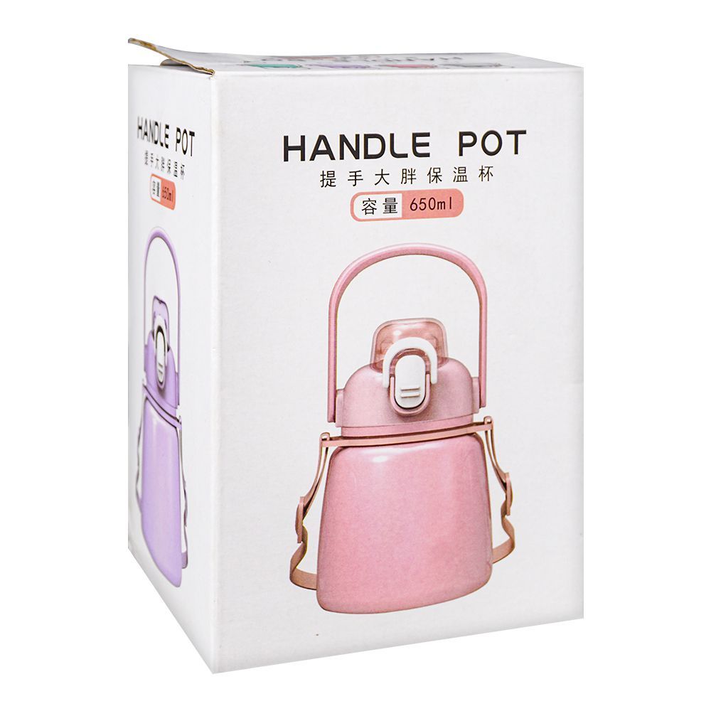 Order Hande Pot Plastic Thermos With Strap, 650ml Capacity, Pink ...