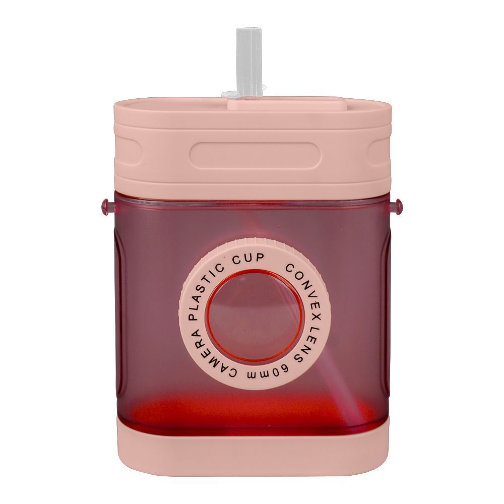 Order Convex Lens 60Mm Camera Plastic Cup Water Bottle With Strap, Pink ...