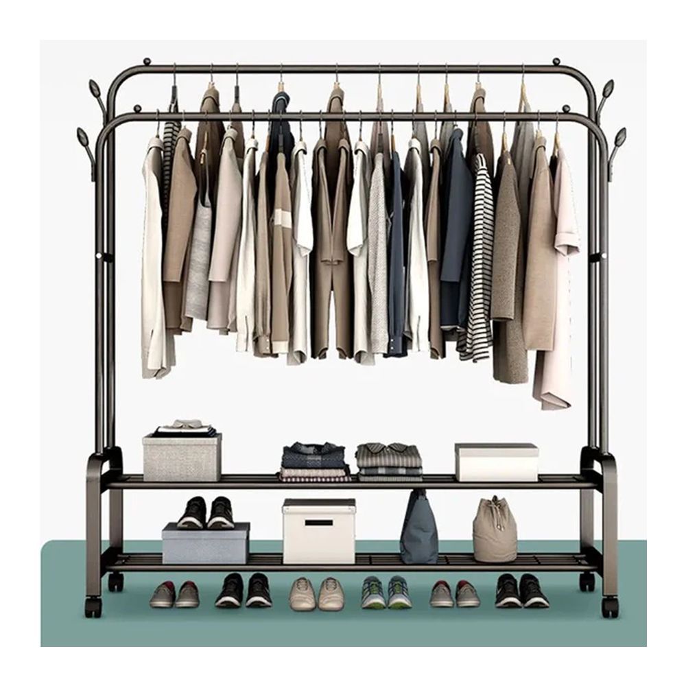 Order Matrix Metal Clothes Stand, Shelf & Hang Clothing Organizer ...