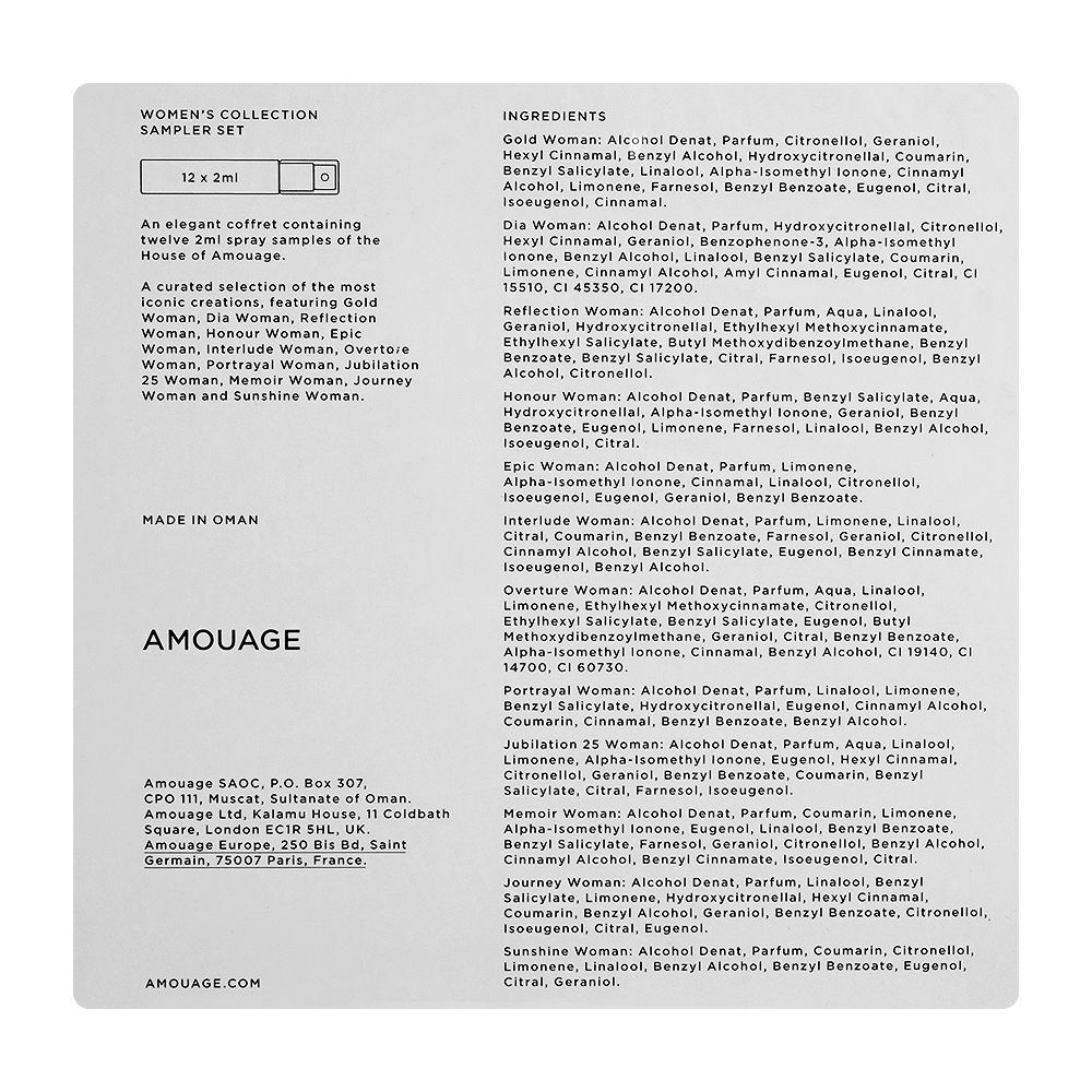 Order Amouage Women's Collection Sampler Set, Eau de Parfum, 12x2ml ...