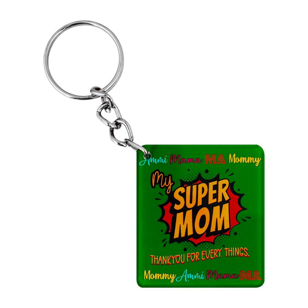 Purchase Star Shine Truck Art Super Mom Keychain, Square Shape Online ...