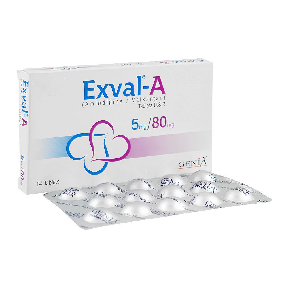 Exval-A Tablets 5mg/80, Box (14 Tablets)
