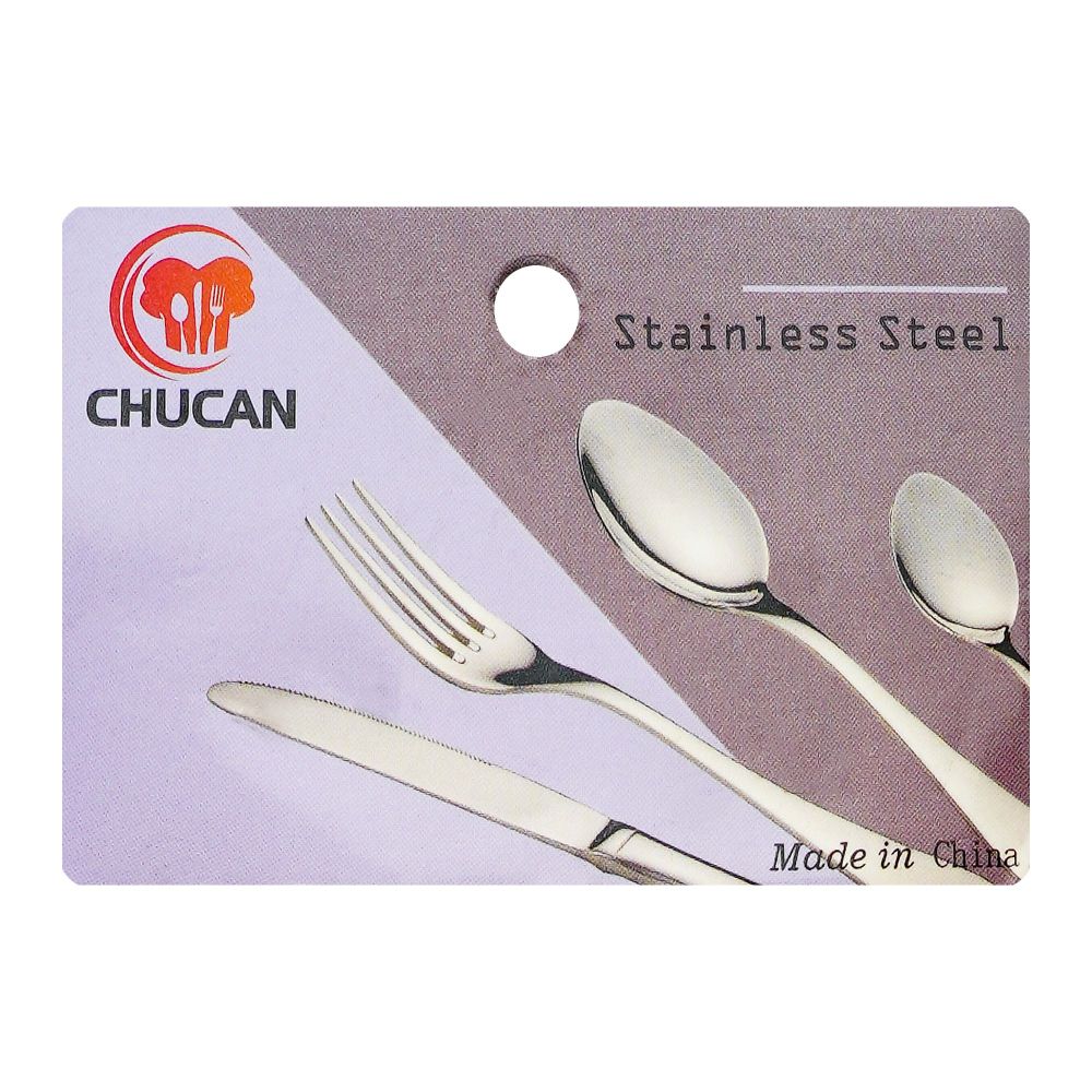 Buy Chucan Stainless Steel Table Spoon Set, Red & Gold, 6-Pack, CC-004 ...