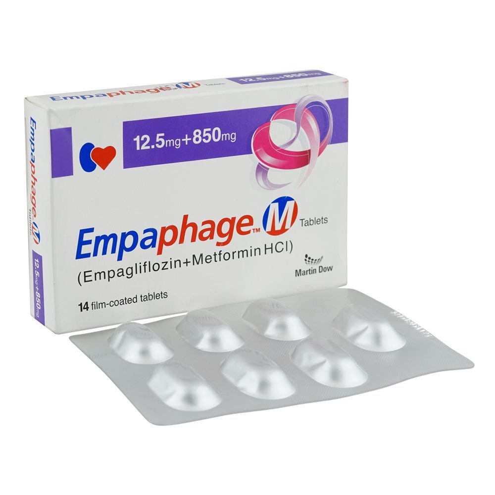 Empaphage M 12.5+850mg Tablets, Box