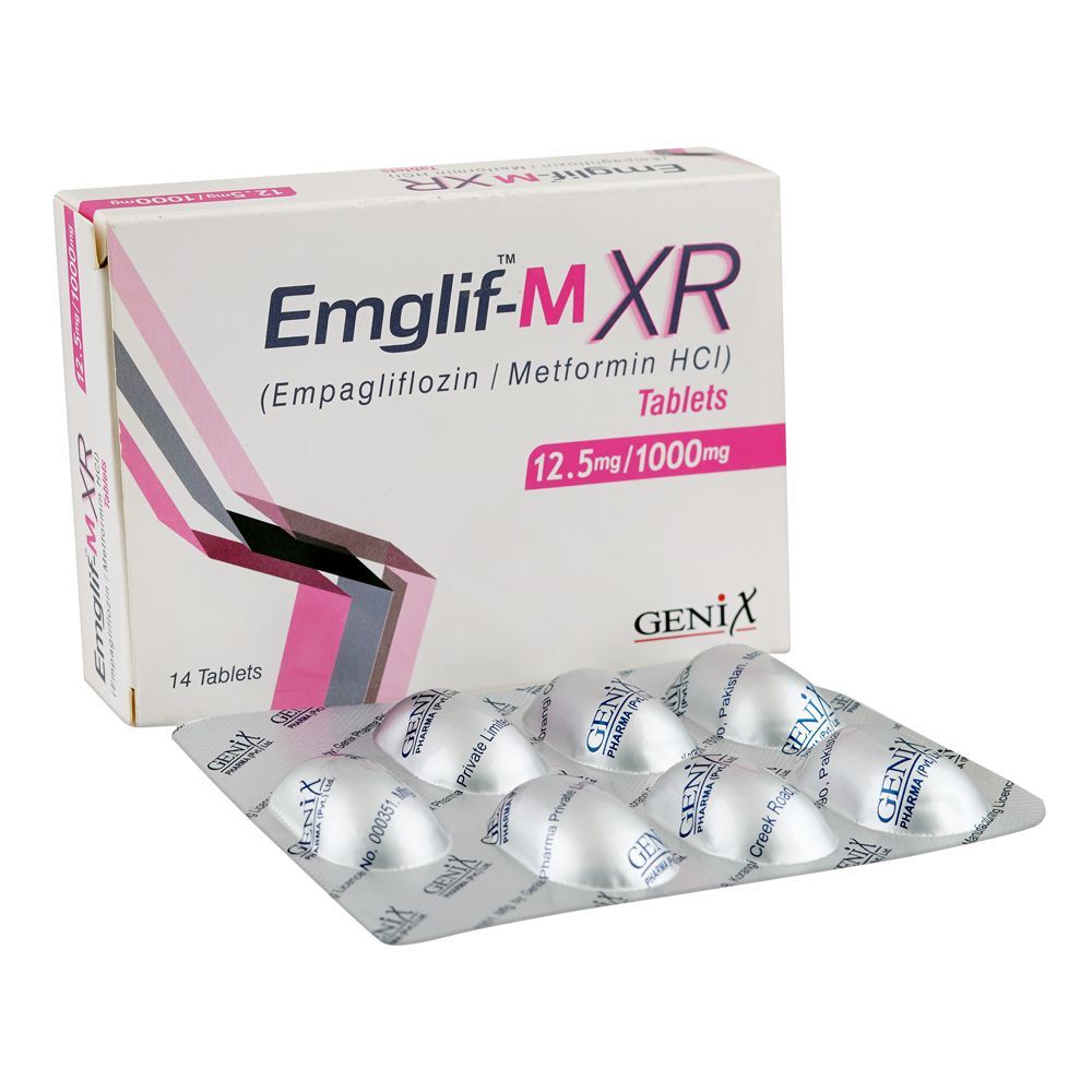 Emglif-M 12.5mg/1000mg Tablets, Box