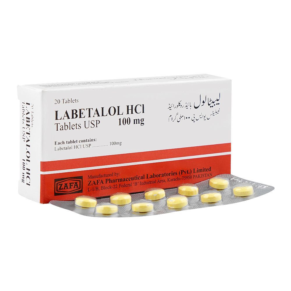 Zafa Pharmaceuticals Labetalol Hci Tablet, 100mg, 20-Pack
