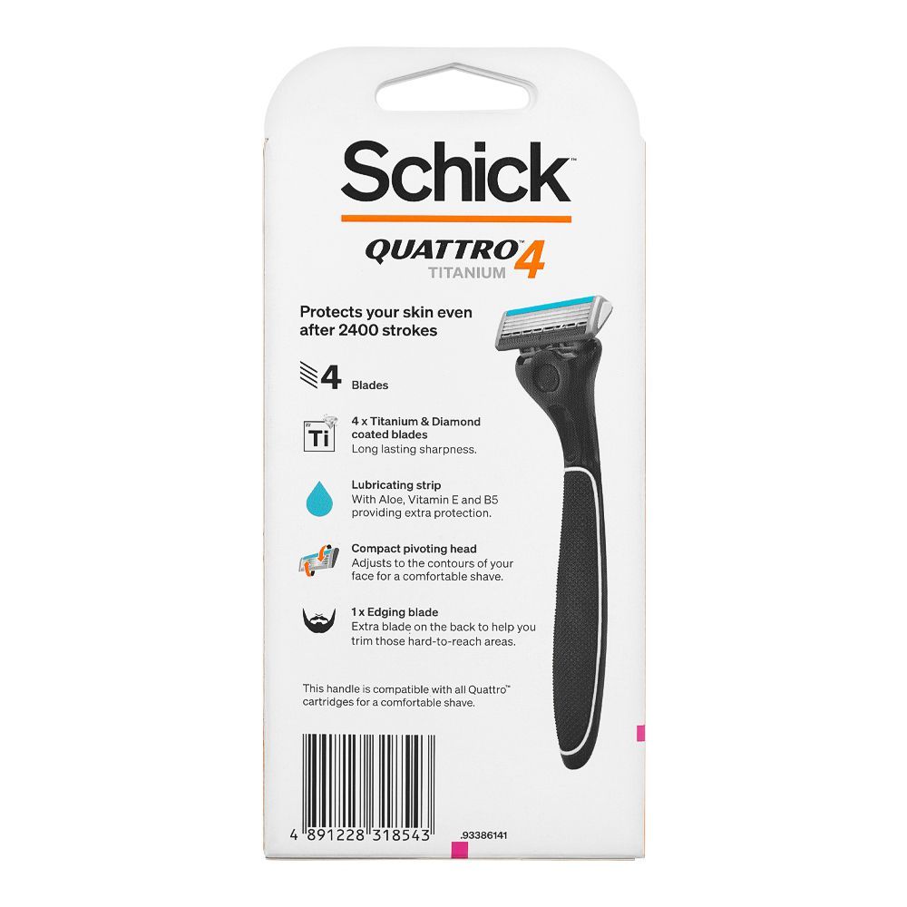 Buy Schick Quattro Razor & Cartridges, Titanium Coated Blades, 1 Razor ...