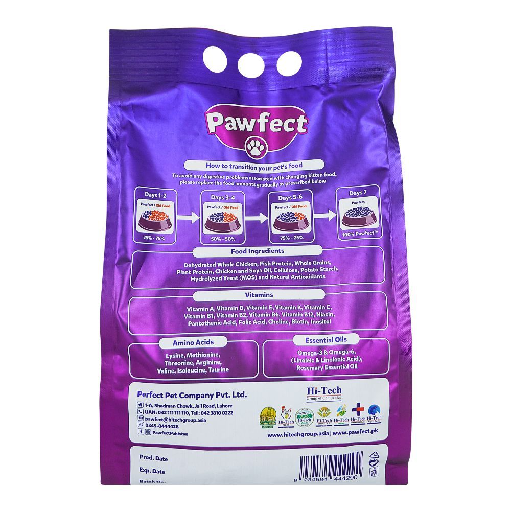 Purchase Pawfect Kitten Food Chicken, Contains Omega 3&6, 1.2kg Online ...