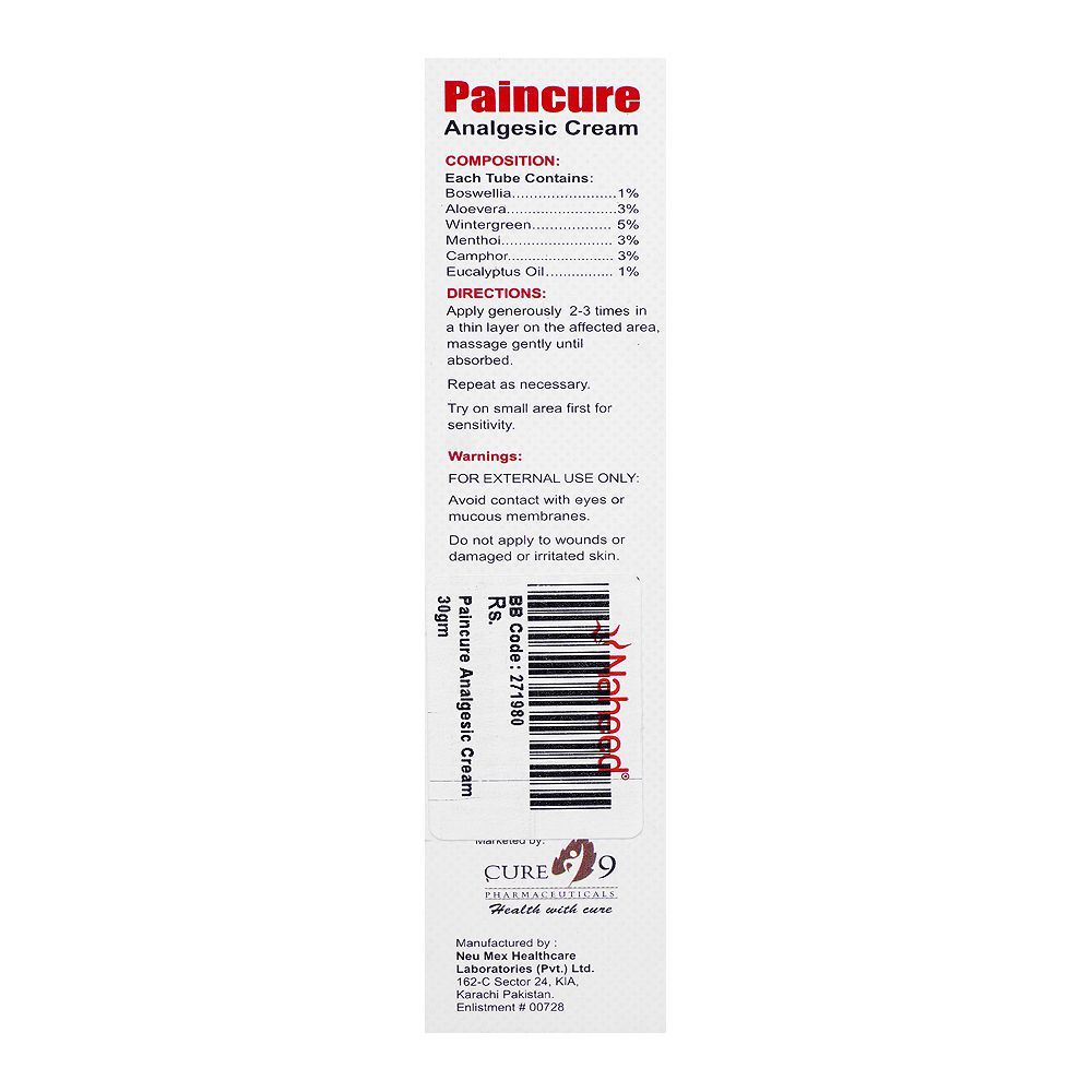 Purchase Paincure Analgesic Cream, 30g Online at Best Price in Pakistan ...