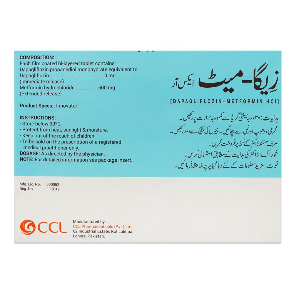 Xiga Met Xr 10/500mg Tablets, Box