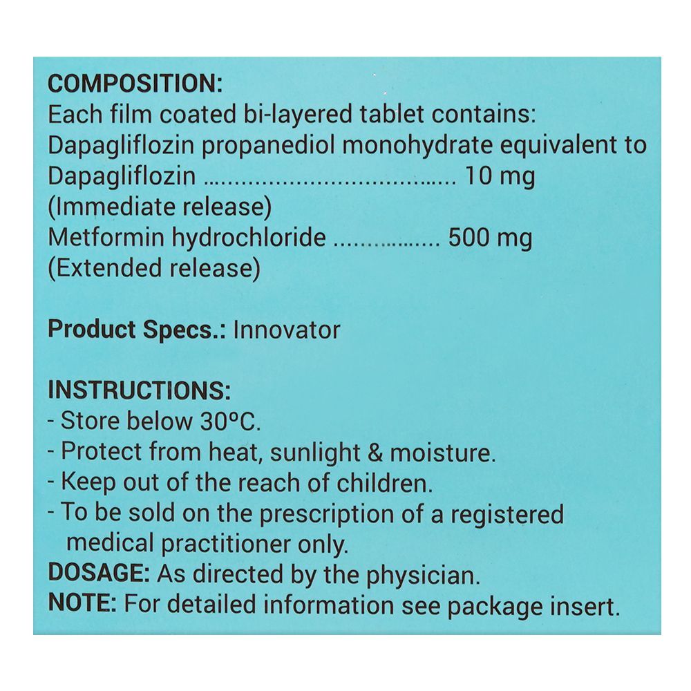 Xiga Met Xr 10/500mg Tablets, Box