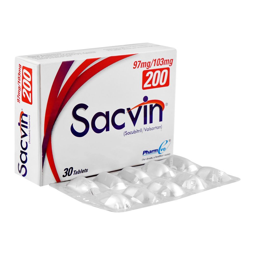PharmEvo Sacvin 200 Tablet, 97mg/103mg, 30-Pack