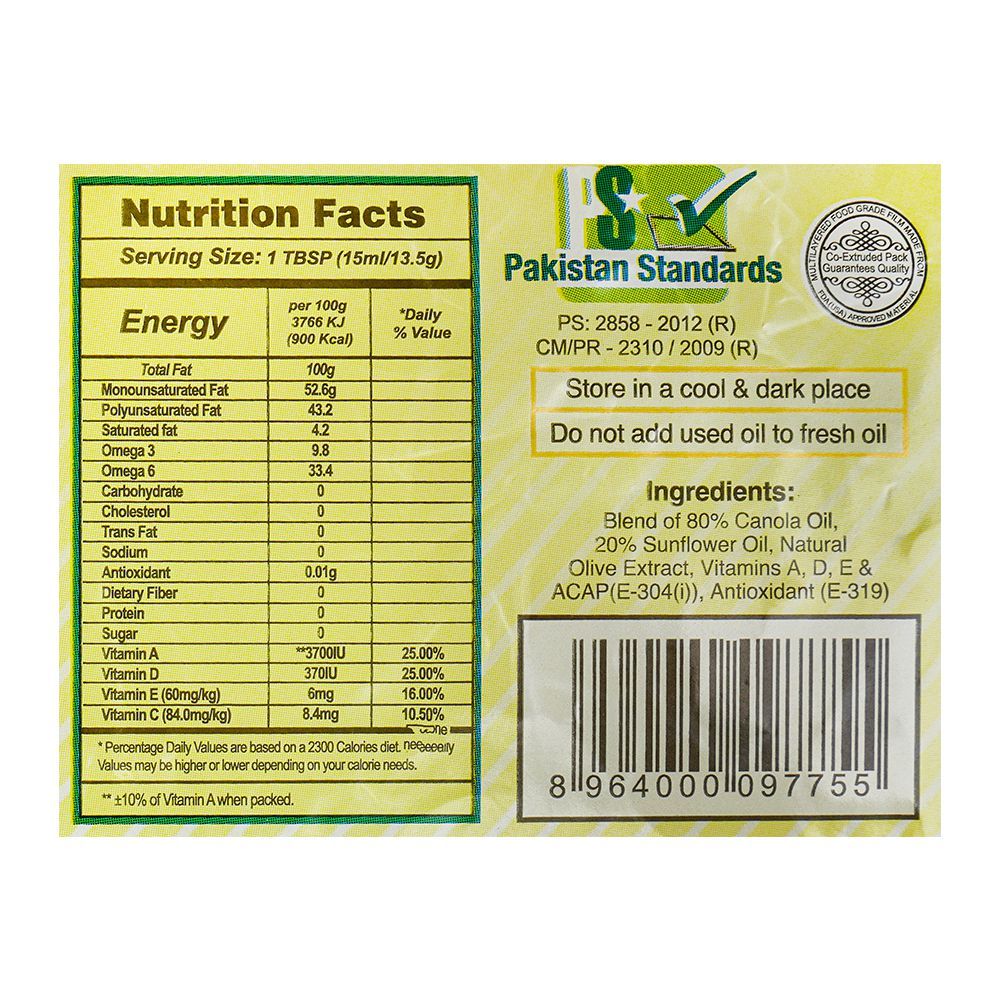 Buy Canolive Premium Cooking Oil, 1 Liter Pouch Online at Best Price in ...