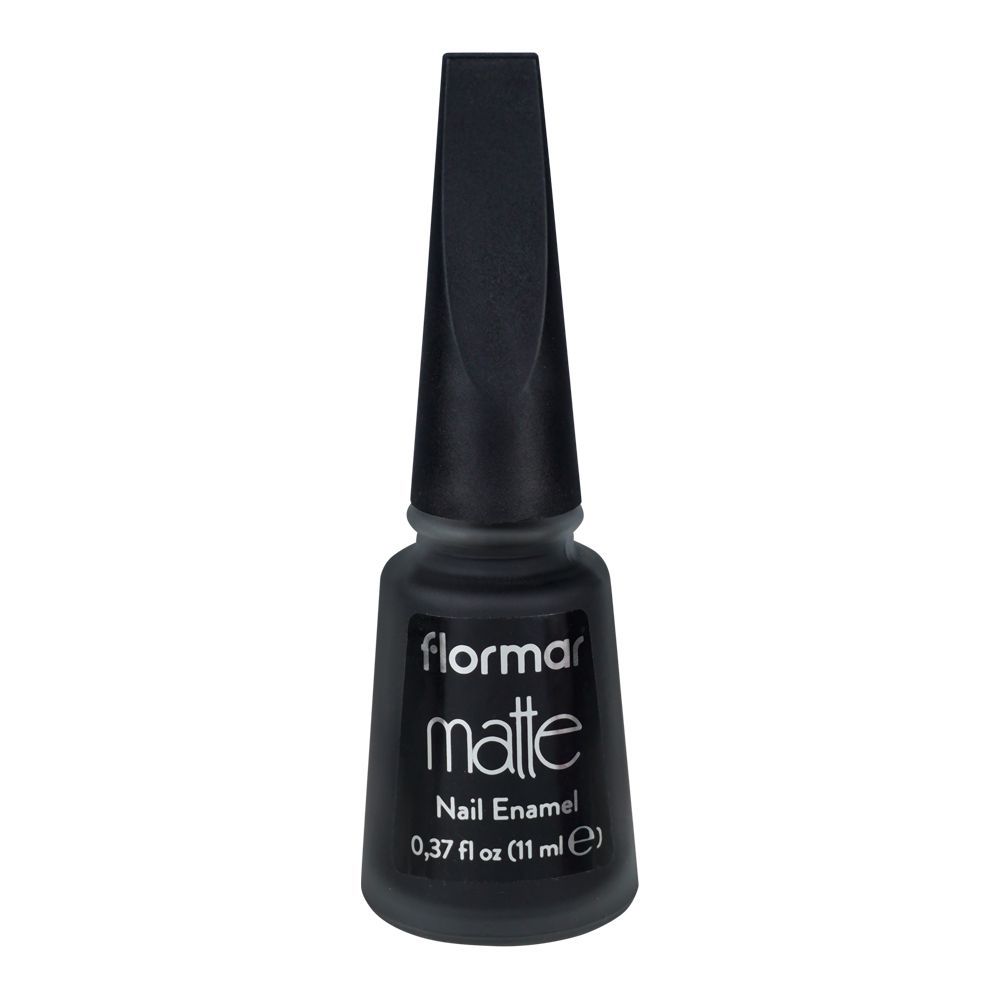 Purchase Flormar Matte Nail Polish/Enamel, 11ml, M02 Satin Black Online at Best Price in ...