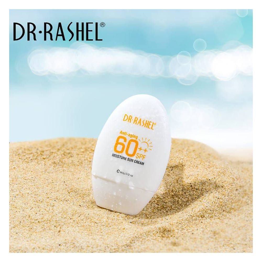 Buy Dr.Rashel Anti-Aging Moisture Sun Cream, SPF 60++, No White Cast Sunscreen, Prevents Dark ...