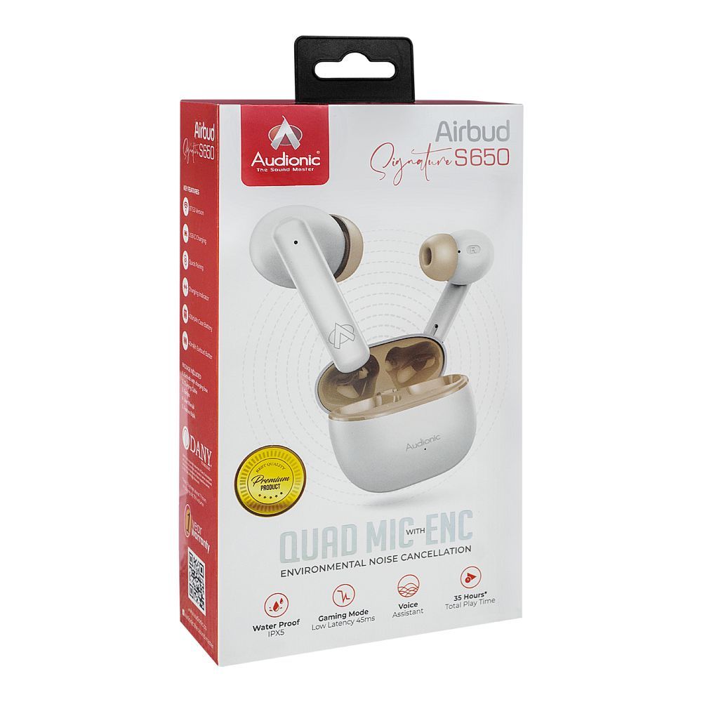 Buy Audionic Signature Earbuds, Quad Mic With ENC, Water Proof, 400mAh ...
