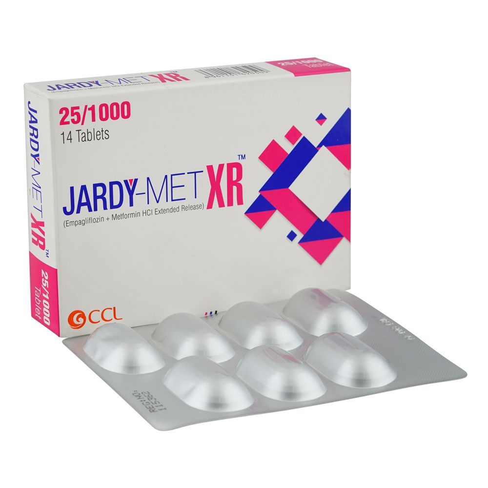 Jardy-Met XR 25/1000mg Tablets, Box