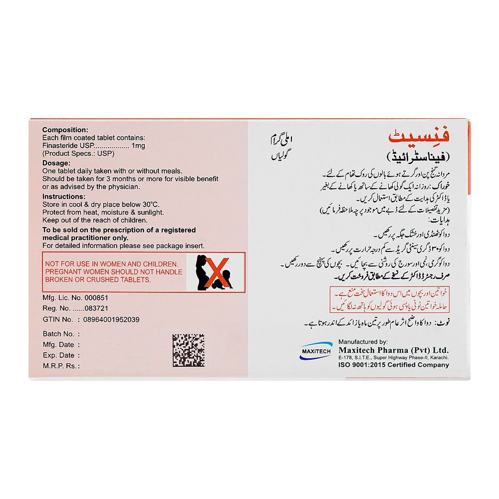 Maxitech Pharma Finset Tablet, 1mg, 30-Pack