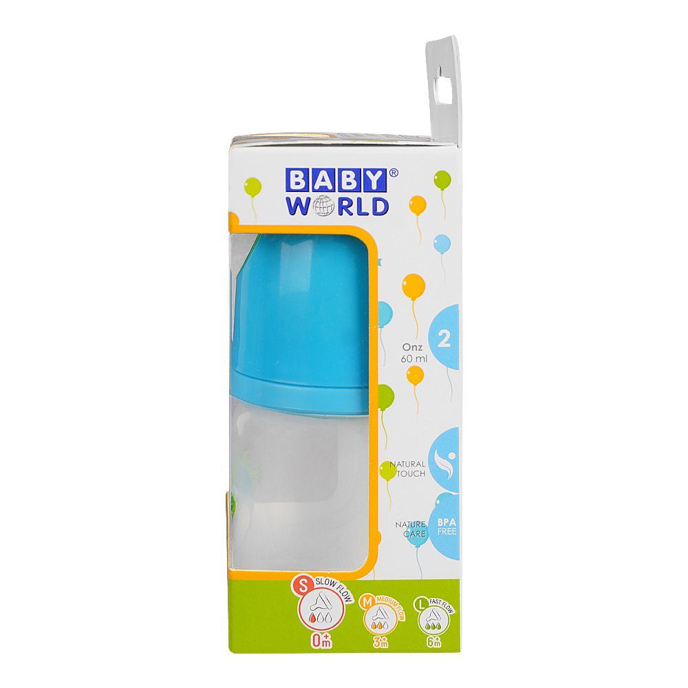 Order Baby World Food Grade Feeding Bottle, 60ml, Blue, BW4038 Online ...
