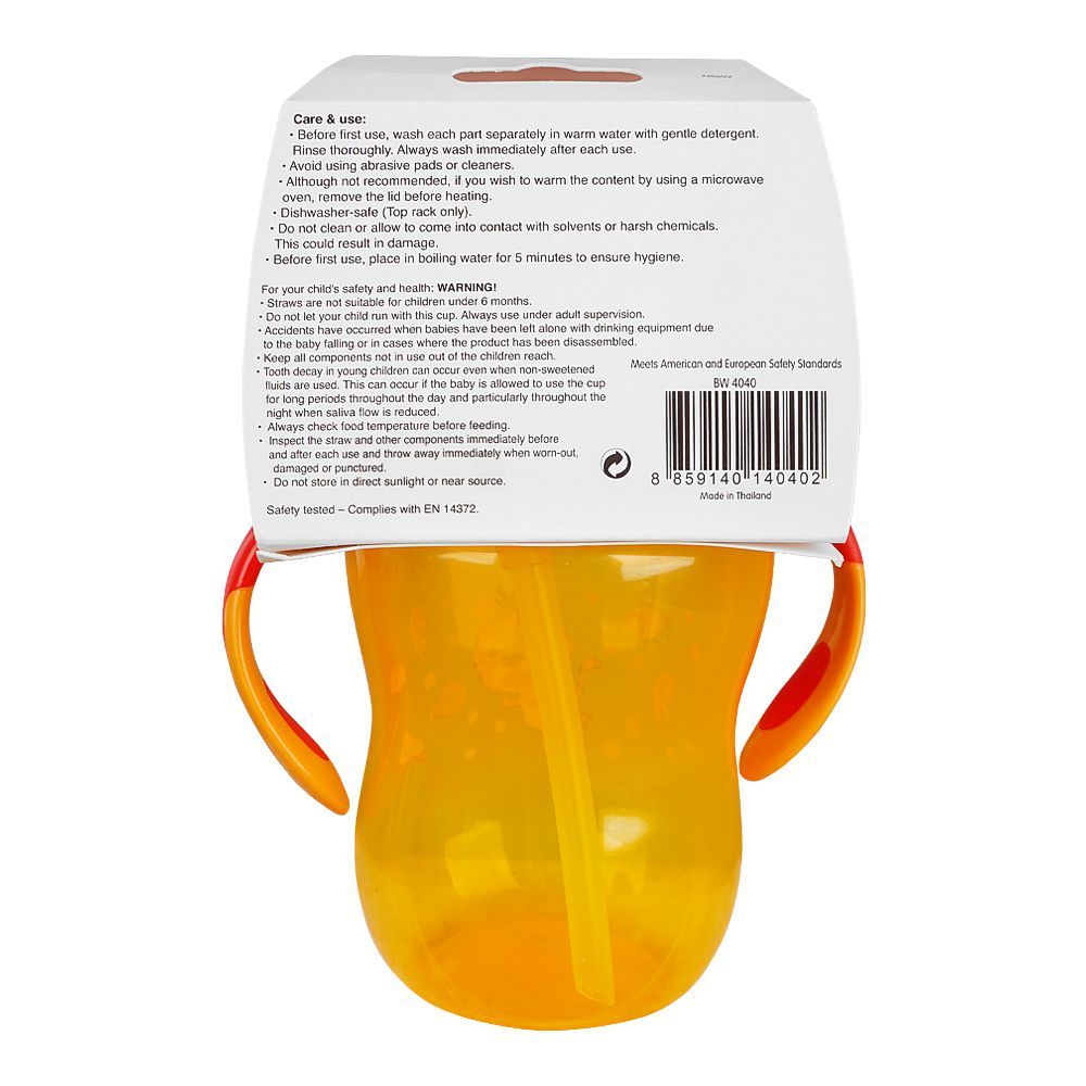 Buy Baby World Sport Sipper Cup, 250ml, Orange, BW4040 Online at Best ...