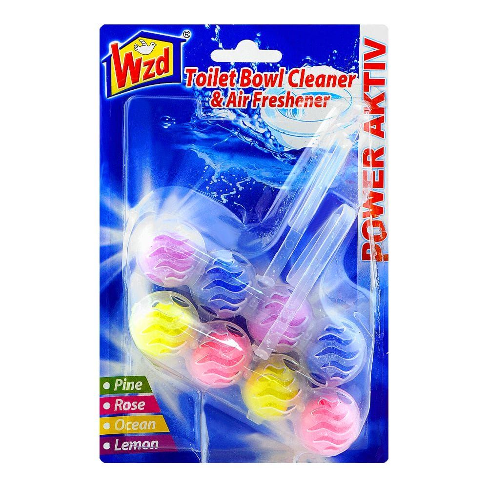 WZD Power Active Hanging Toilet Bowl Cleaner & Air Freshener, 4 Scents ...