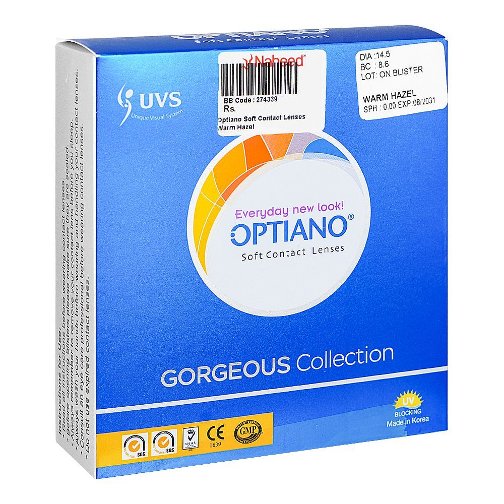 Purchase Optiano Soft Contact Lenses, Warm Hazel Online at Special ...