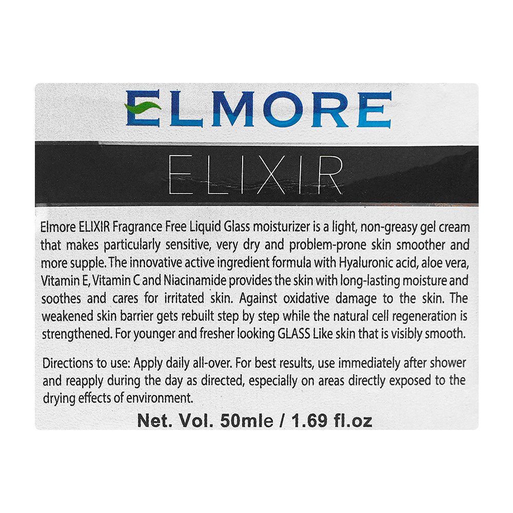 Buy Elmore Elixir Liquid Glass Weightless Oil-Free Moisturizer 50ml ...