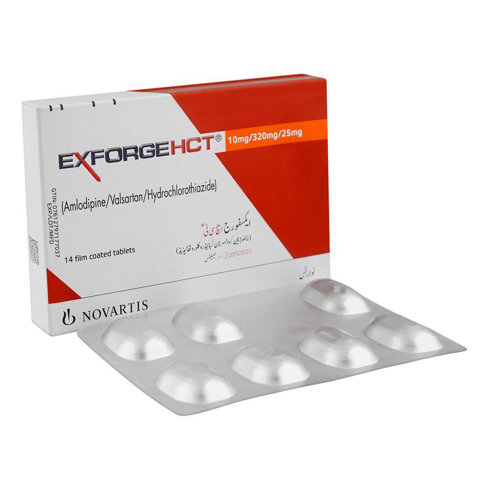 Exforge Tablets Hct 10/320/25 Mg, Box (14 Tablets)