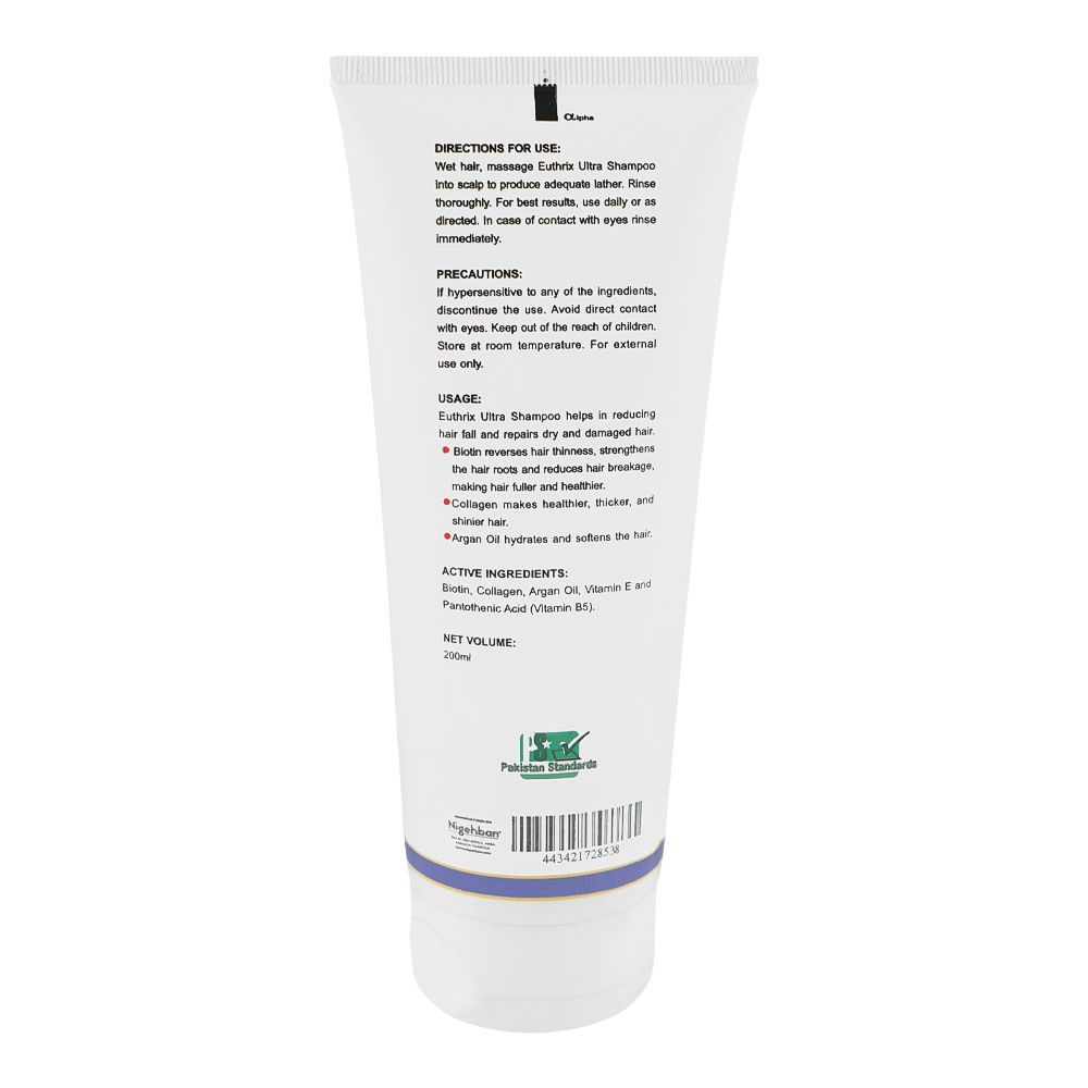 Euthrix Ultra Shampoo Tube, 200ml