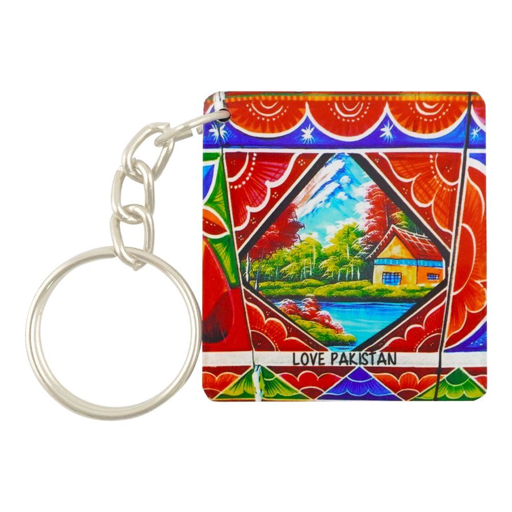 Star Shine Truck Art Pakistan Scenery Keychain